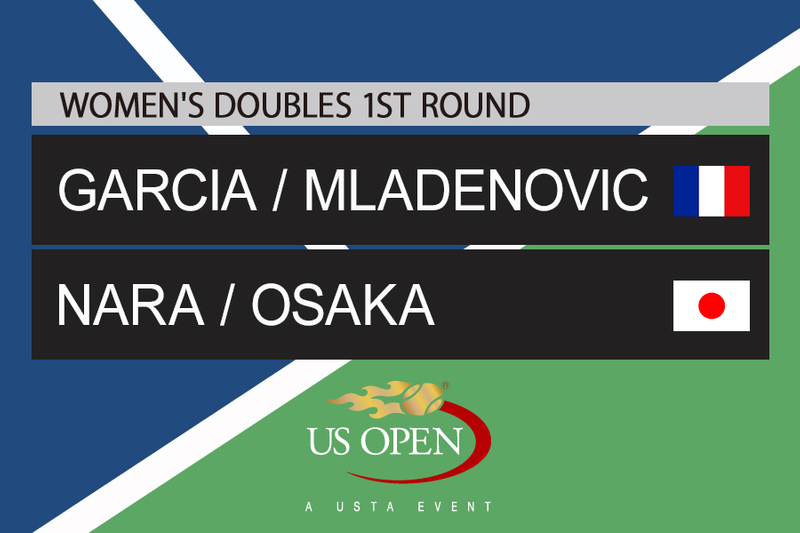 【ダイジェスト】全米オープンテニス2016 女子ダブルス1回戦 Cガルシア Kムラデノビッチ Vs 奈良 くるみ 大坂 なおみ
