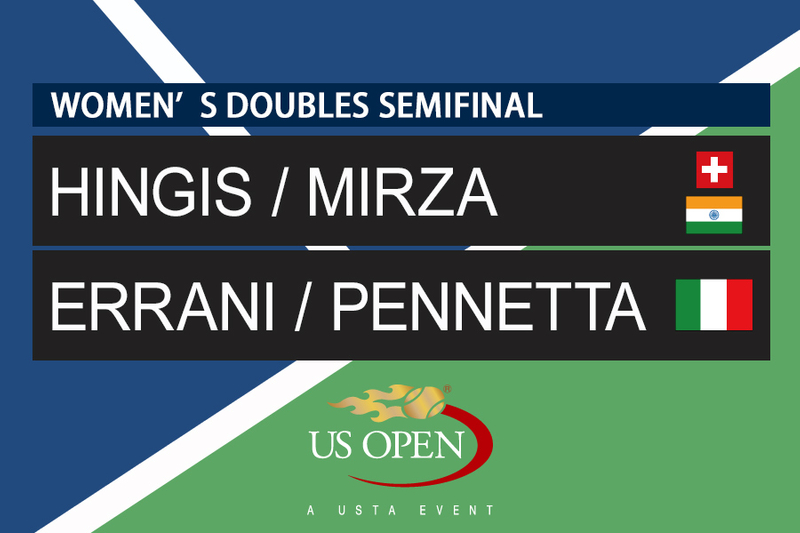 全米オープンテニス2015【ダブルス】 女子準決勝 M・ヒンギス S・ミルザ Vs S・エラーニ F・ペンネッタ Wowow