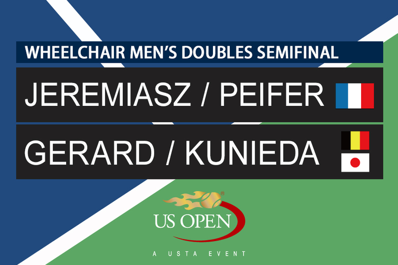 全米オープンテニス2015【車いす】 男子ダブルス準決勝 M・ジェレミアス N・ペイファー Vs J・ジェラール 国枝 慎吾