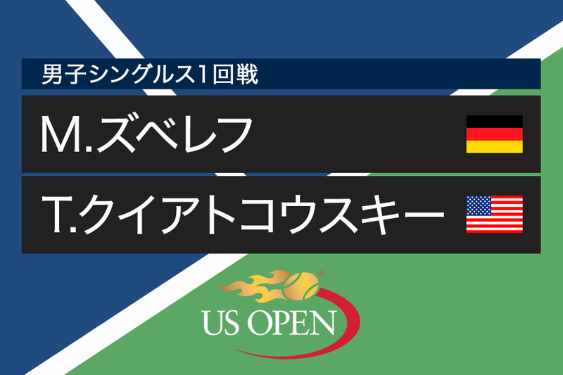 全米オープンテニス2017【男子】 1回戦 Mズベレフvstクイアトコウスキー Wowowオンデマンドで見る