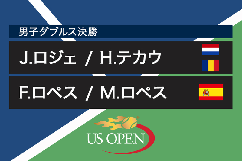 全米オープンテニス2017【ダブルス】 男子決勝 Jロジェ Hテカウ Vs Fロペス Mロペス Wowowオンデマンドで見る