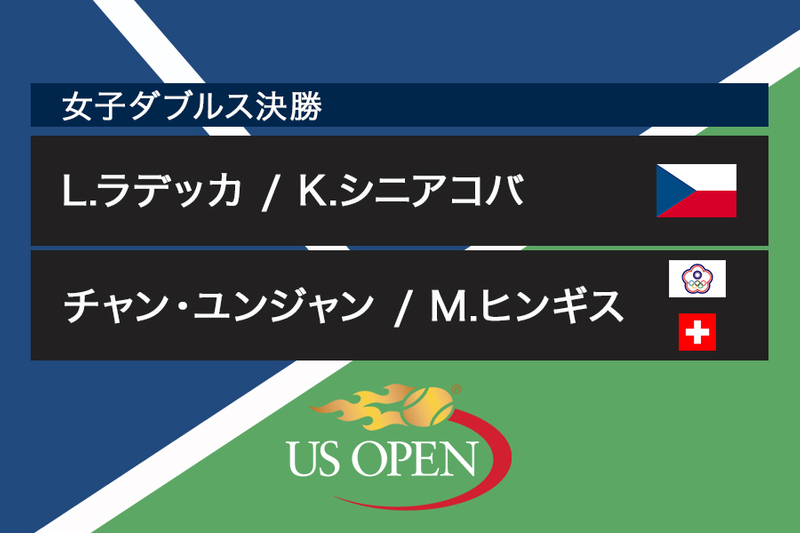 全米オープンテニス2017【ダブルス】 女子決勝 Lラデッカ Kシニアコバ Vs チャン・ユンジャン Mヒンギス Wowow
