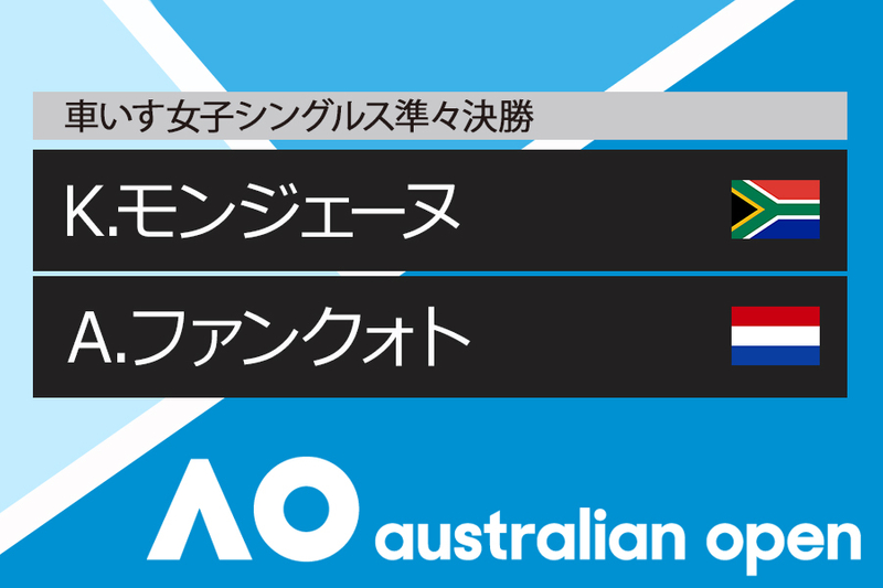 全豪オープンテニス2018【車いす】 女子シングルス準々決勝 Kモンジェーヌ Vs Aファンクォト Wowowオンデマンドで見る