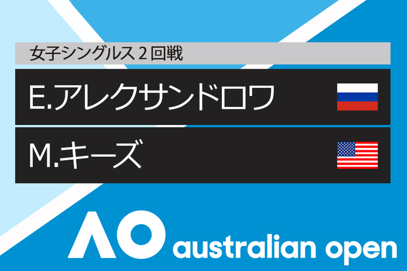 全豪オープンテニス2018【女子】 2回戦 Eアレクサンドロワ Vs Mキーズ Wowowオンデマンドで見る