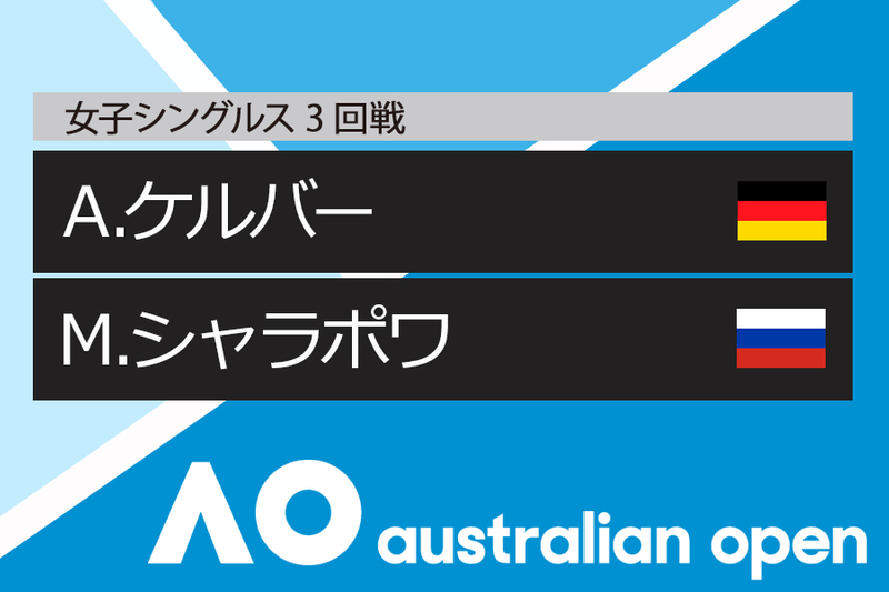 【ダイジェスト】全豪オープンテニス2018 女子シングルス3回戦 Aケルバー Vs Mシャラポワ Wowowオンデマンドで見る