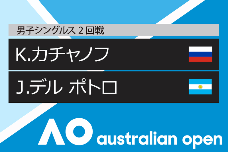 全豪オープンテニス2018【男子】 2回戦 Kカチャノフ Vs Jデル ポトロ Wowowオンデマンドで見る