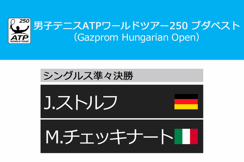 男子テニスatpワールドツアー2018 250 ブダペスト シングルス準々決勝 Jストルフ Vs Mチェッキナート Wowow
