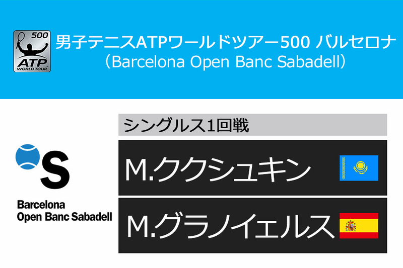 男子テニスatpワールドツアー2018 500 バルセロナ シングルス1回戦 Mククシュキン Vs Mグラノイェルス Wowow