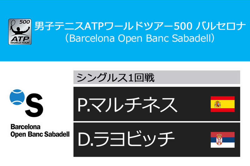 男子テニスatpワールドツアー2018 500 バルセロナ シングルス1回戦 Pマルチネス Vs Dラヨビッチ Wowowオンデマンドで見る