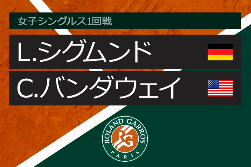 全仏オープンテニス2018【女子】 1回戦 Lシグムンド Vs Cバンダウェイ Wowowオンデマンドで見る