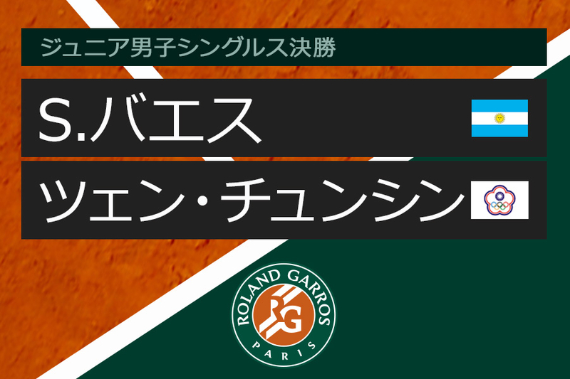 全仏オープンテニス2018【男子】 ジュニア決勝 Sバエス Vs ツェン・チュンシン Wowowオンデマンドで見る