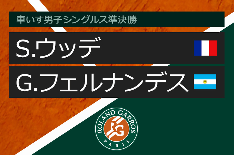 全仏オープンテニス2018【車いす】 男子シングルス準決勝 Sウッデ Vs Gフェルナンデス Wowowオンデマンドで見る