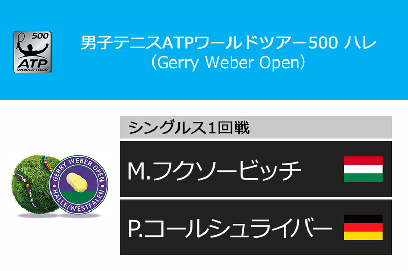 男子テニスatpワールドツアー2018 500 ハレ シングルス1回戦 Mフクソービッチ Vs Pコールシュライバー Wowow