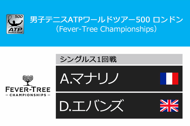 男子テニスatpワールドツアー2018 500 ロンドン シングルス1回戦 Aマナリノ Vs Dエバンズ Wowowオンデマンドで見る