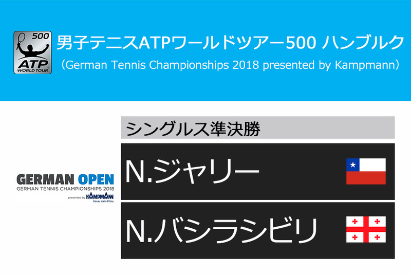 男子テニスatpワールドツアー2018 500 ハンブルク シングルス準決勝 Nジャリー Vs Nバシラシビリ Wowowオンデマンドで見る