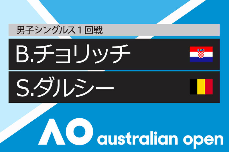 全豪オープンテニス2019【男子】 1回戦 Bチョリッチ Vs Sダルシー Wowowオンデマンドで見る