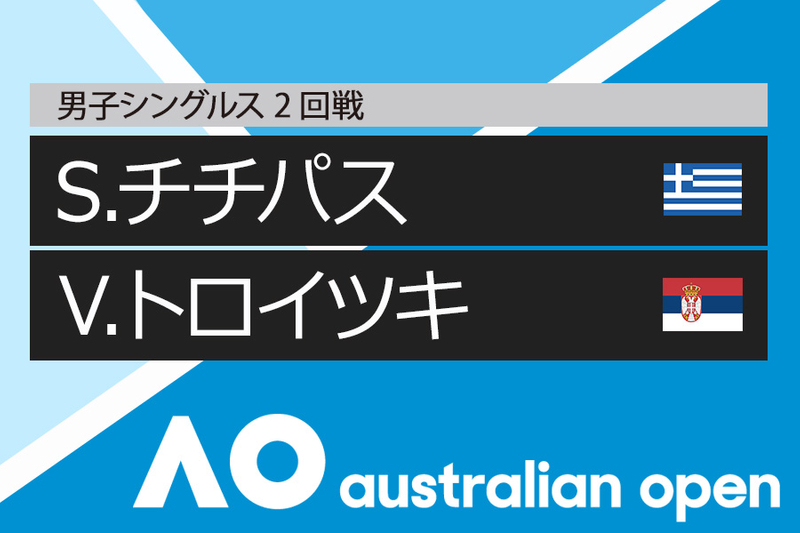 全豪オープンテニス2019【男子】 2回戦 Sチチパス Vs Vトロイツキ Wowowオンデマンドで見る