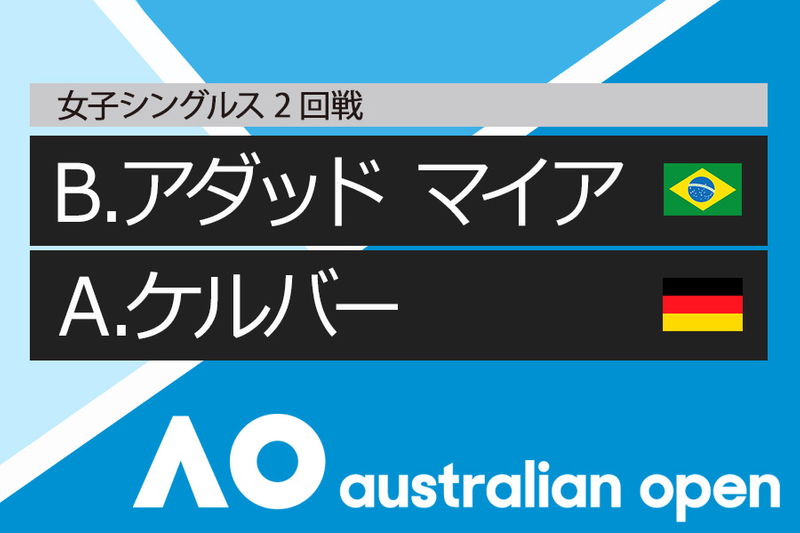全豪オープンテニス2019【女子】 2回戦 Bアダッド マイア Vs Aケルバー Wowowオンデマンドで見る