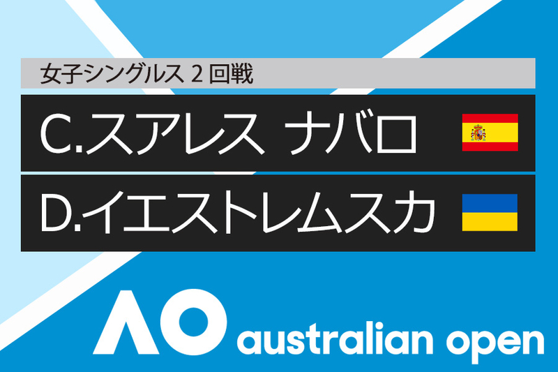 全豪オープンテニス2019【女子】 2回戦 Cスアレス ナバロ Vs Dイエストレムスカ Wowowオンデマンドで見る