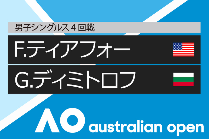 全豪オープンテニス2019【男子】 4回戦 Fティアフォー Vs Gディミトロフ Wowowオンデマンドで見る