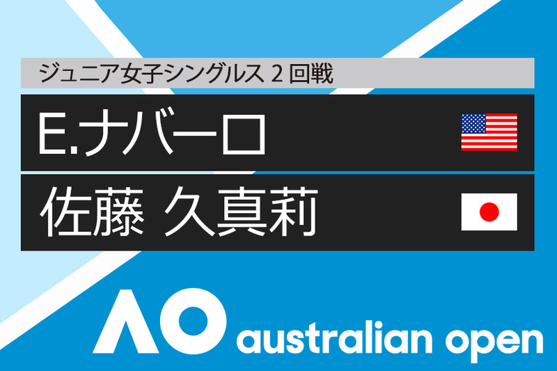 全豪オープンテニス2019【女子】 ジュニア2回戦 Eナバーロ Vs 佐藤 久真莉 Wowowオンデマンドで見る
