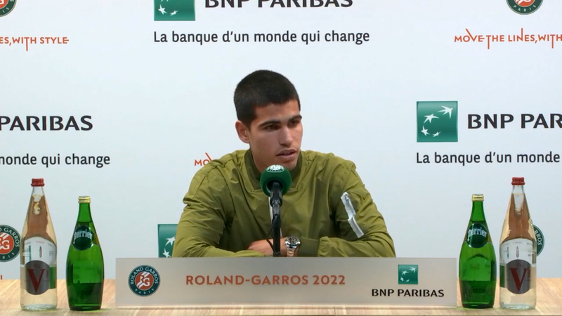 全仏オープンテニス2022 大会第4日 C アルカラス 記者会見 Wowowオンデマンドで見る