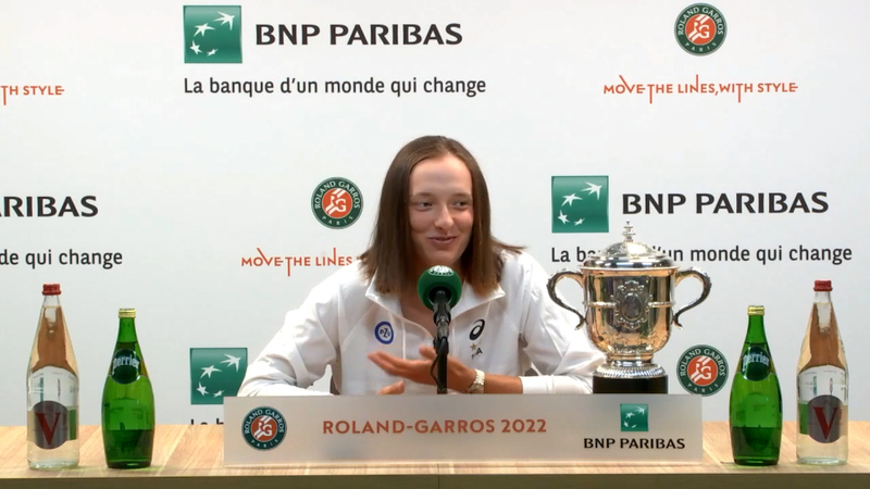 全仏オープンテニス2022 大会第14日 Iシフィオンテク 記者会見 Wowowオンデマンドで見る