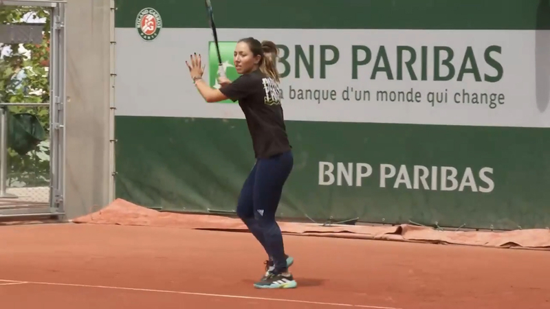 全仏オープンテニス2022 大会第10日 J ペグラ 練習 Wowowオンデマンドで見る