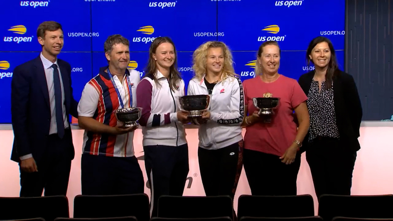 全米オープンテニス2022【特別映像】 大会最終日 カテリーナ・シニアコバandバーボラ・クレイチコバ会見 Wowowオンデマンドで見る