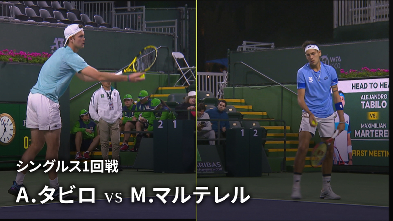 男子テニスatpツアー2023 マスターズ1000 インディアンウェルズ シングルス1回戦 Aタビロchi Vs Mマルテレルger