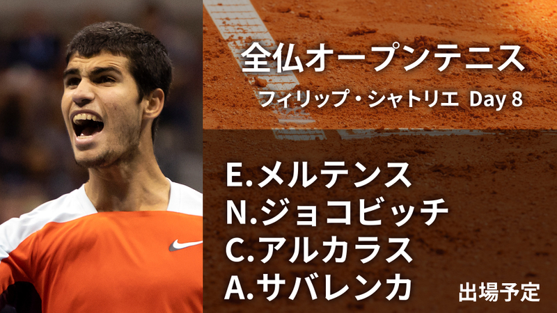 全仏オープンテニス2023 第8日 フィリップ・シャトリエ Wowowオンデマンドで見る