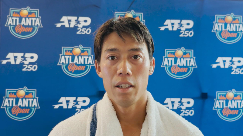 男子テニスATPツアー2023 250 アトランタ 錦織準々決勝後インタビュー | WOWOWオンデマンドで見る