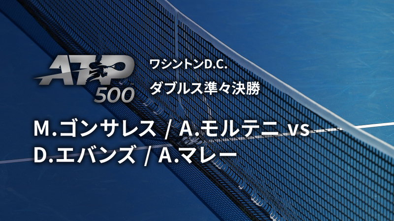 男子テニスatpツアー2023 500 ワシントンdc ダブルス準々決勝 Mゴンサレスarg Aモルテニarg Vs D