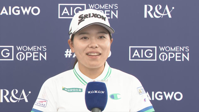 Lpga女子ゴルフツアー2023 メジャー 全英aig女子オープン 勝みなみ 第2日インタビュー【メジャー 全英aig女子オープン