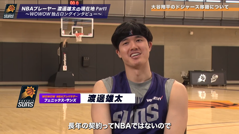 NBAトピックス NBAプレイヤー 渡邊雄太の現在地 Part1 ～WOWOW独占 ロングインタビュー～ | WOWOWオンデマンドで見る